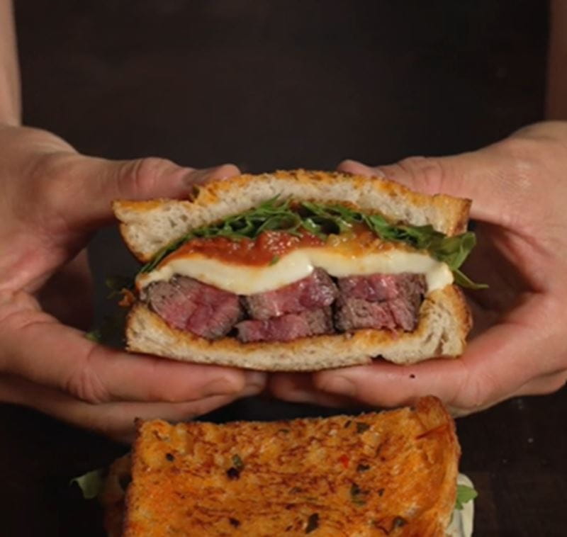 Owen Han's Steak Sandwich with Garlic Confit